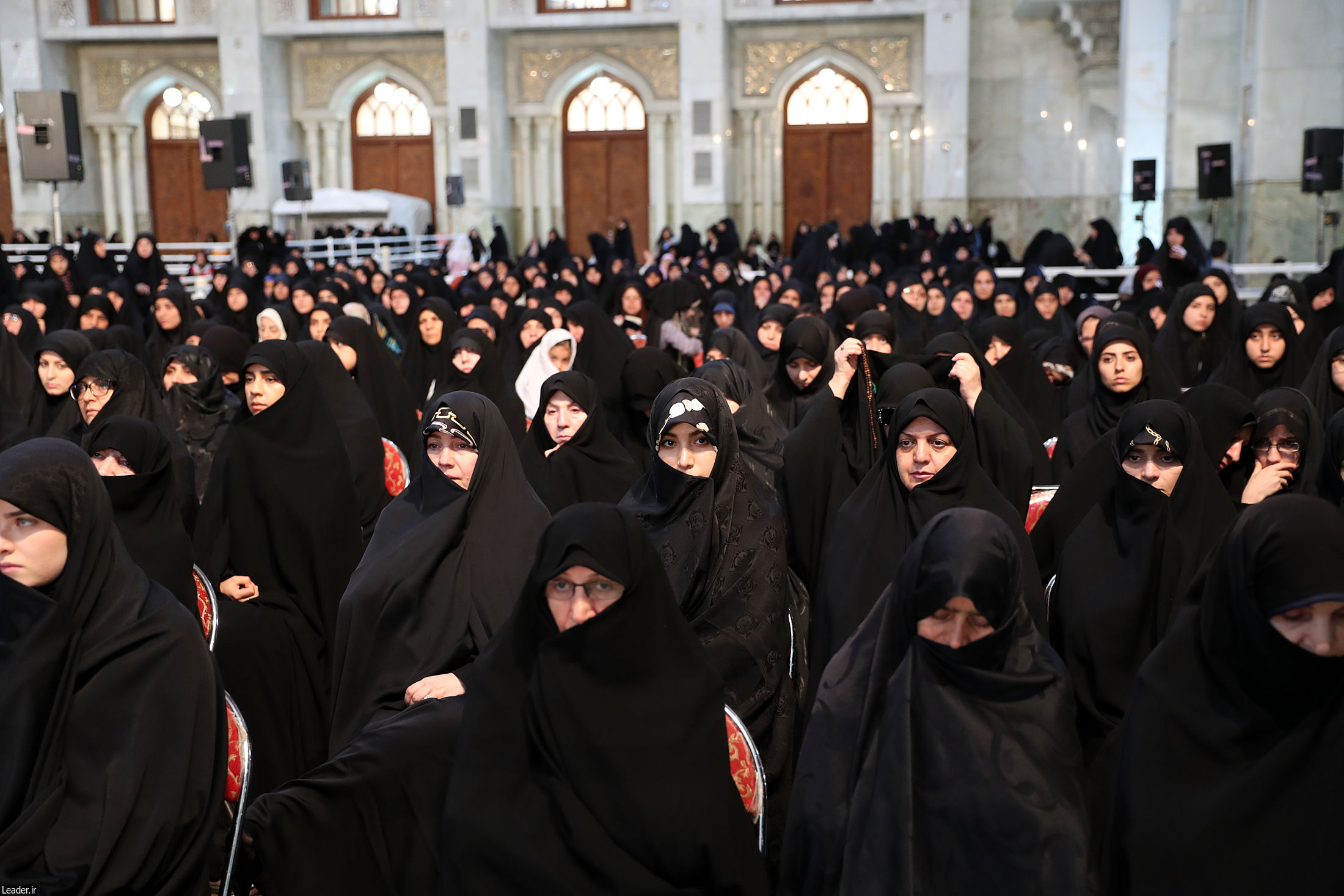 Ayatollah Khamenei delivering a speech at Imam Khomeini’s mausoleum ...