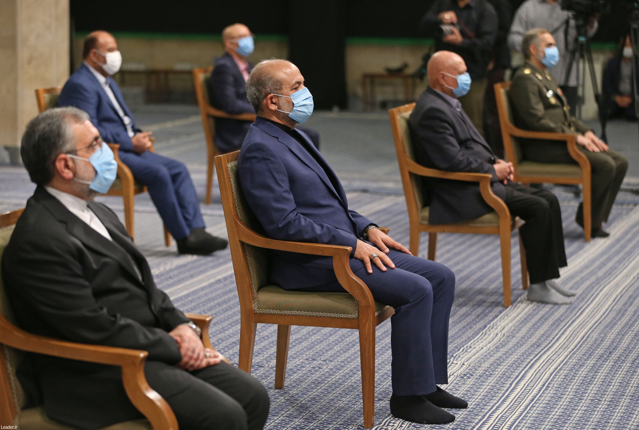 The Leader in a meeting with the president and his official members ...